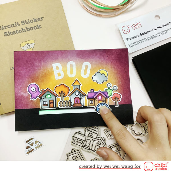 Halloween Light Up Card Using Pressure Sensor Conductive Plastic ...