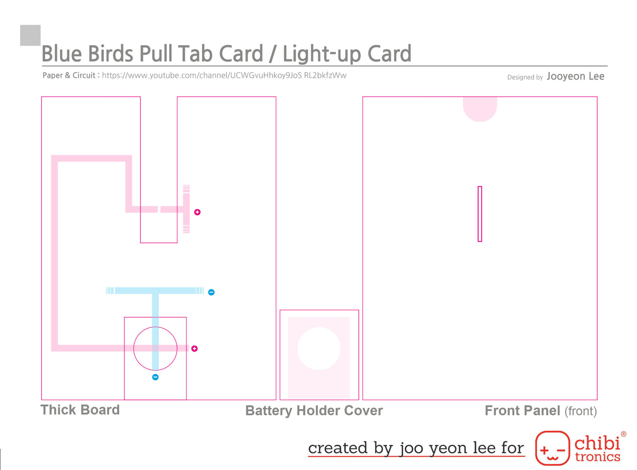 BIRDS IN WOODS – Pull Tab Light-up Card | Chibitronics