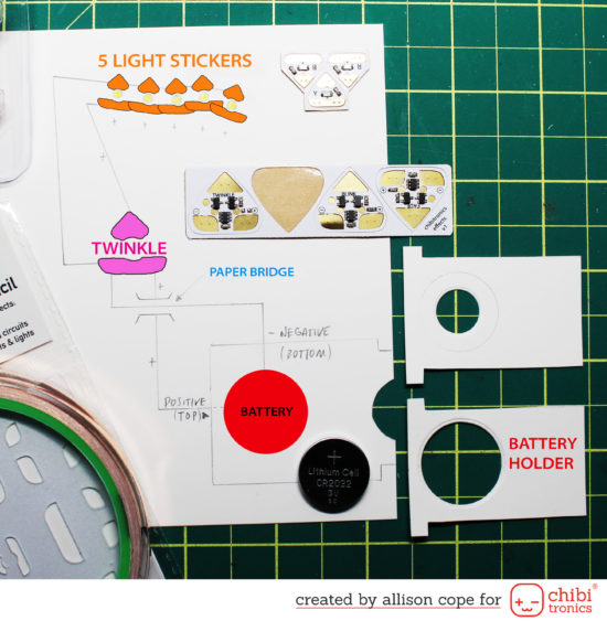 Twinkling Birthday Candles Card Featuring the Chibitronics Circuit Effects Stickers | Chibitronics