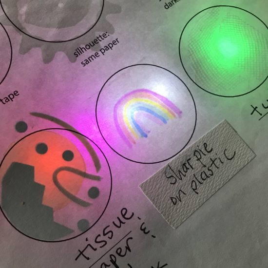 Experiments with paper and light