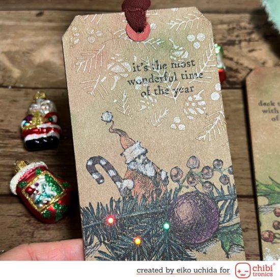 How to make light up Christmas tag. | Chibitronics