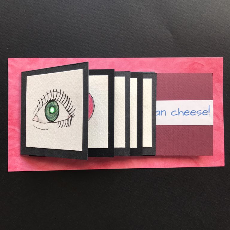 Light Up Waterfall Card: Pull Tab Slider | Chibitronics
