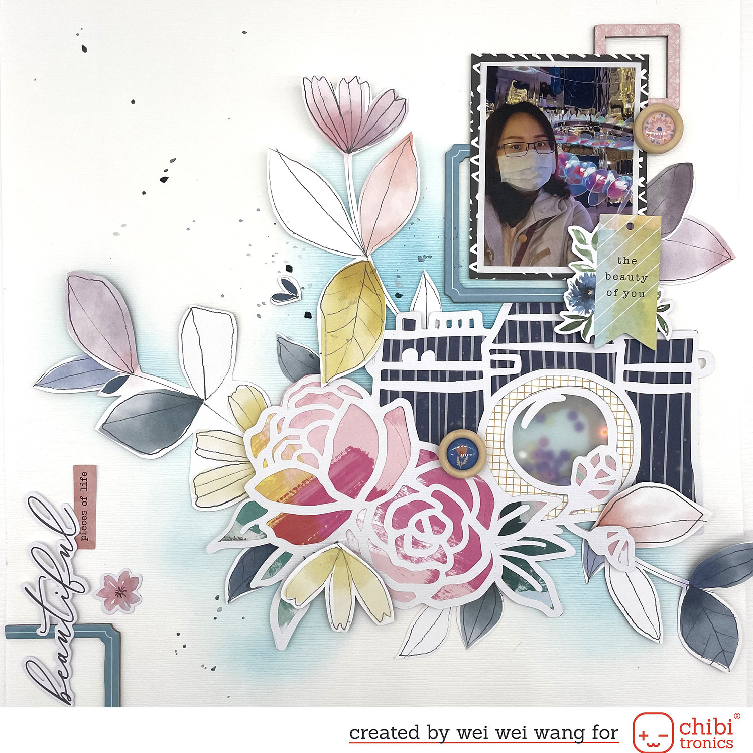 Light Up Scrapbook Layout | Chibitronics