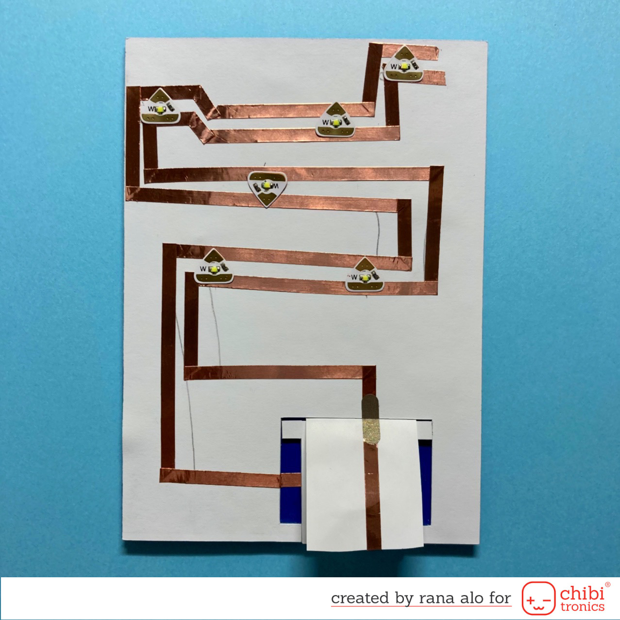 Light up Halloween card with Chibitronics and Magengo designs ...