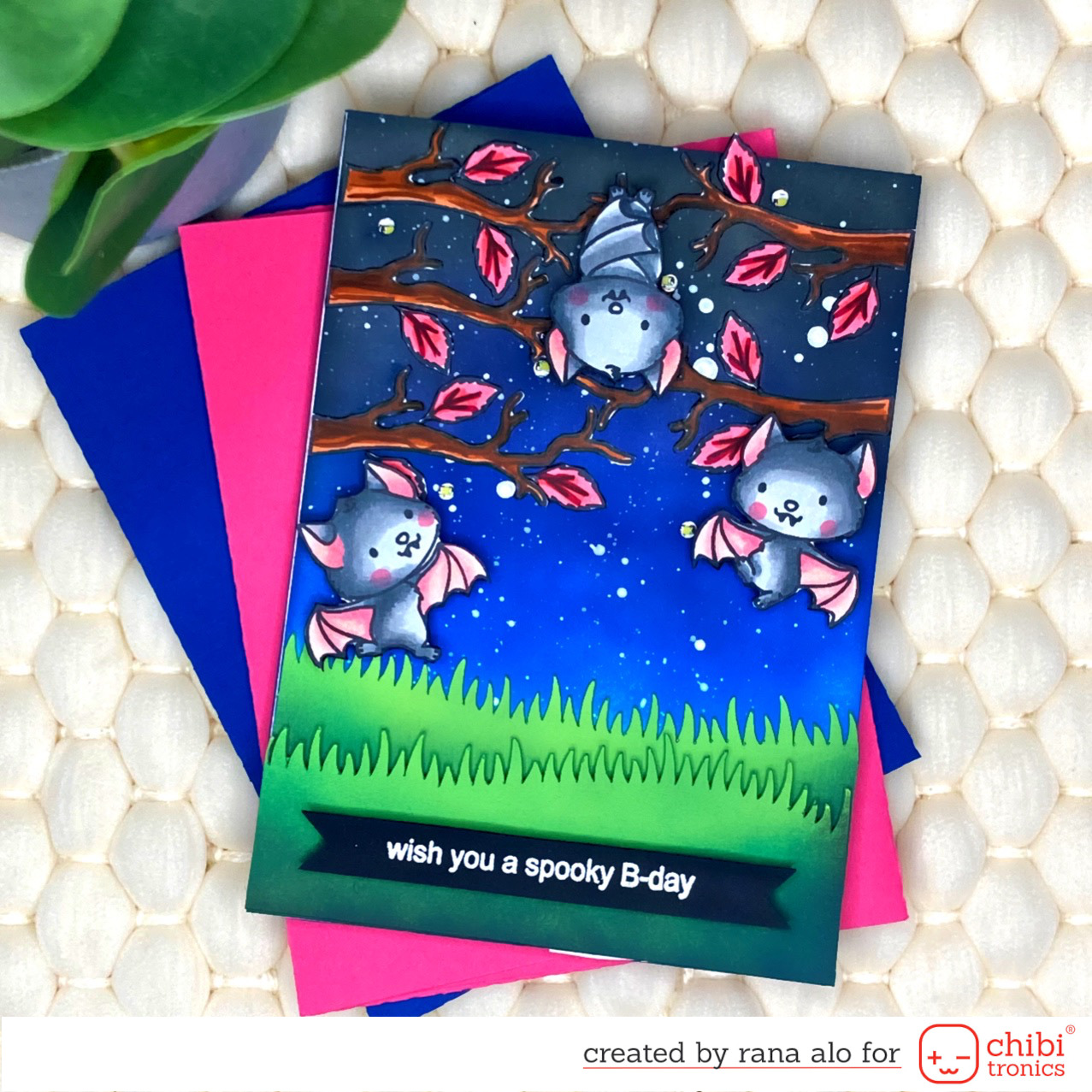 Light up Halloween card with Chibitronics and Magengo designs ...