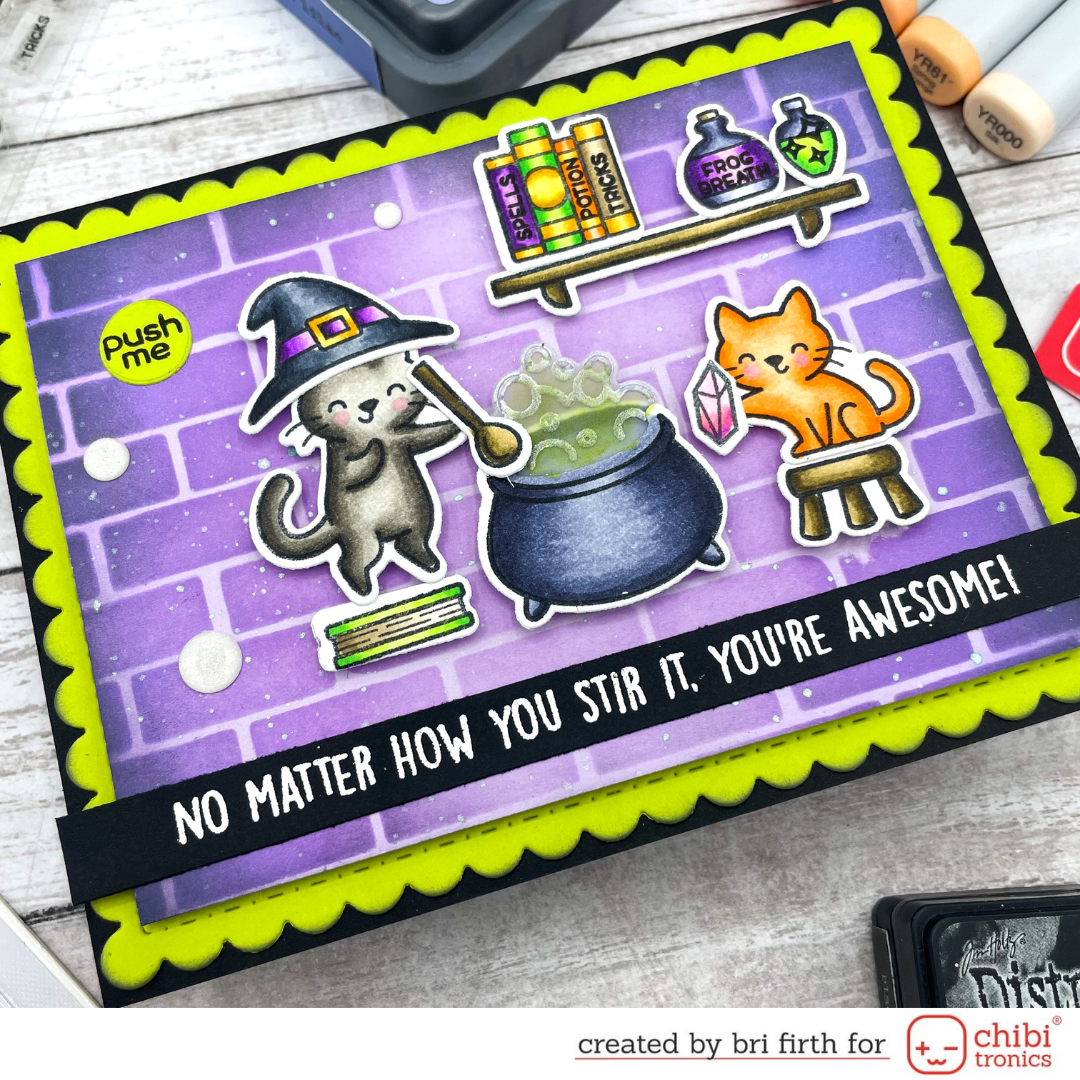Bubbling Cauldron Halloween Card | Chibitronics