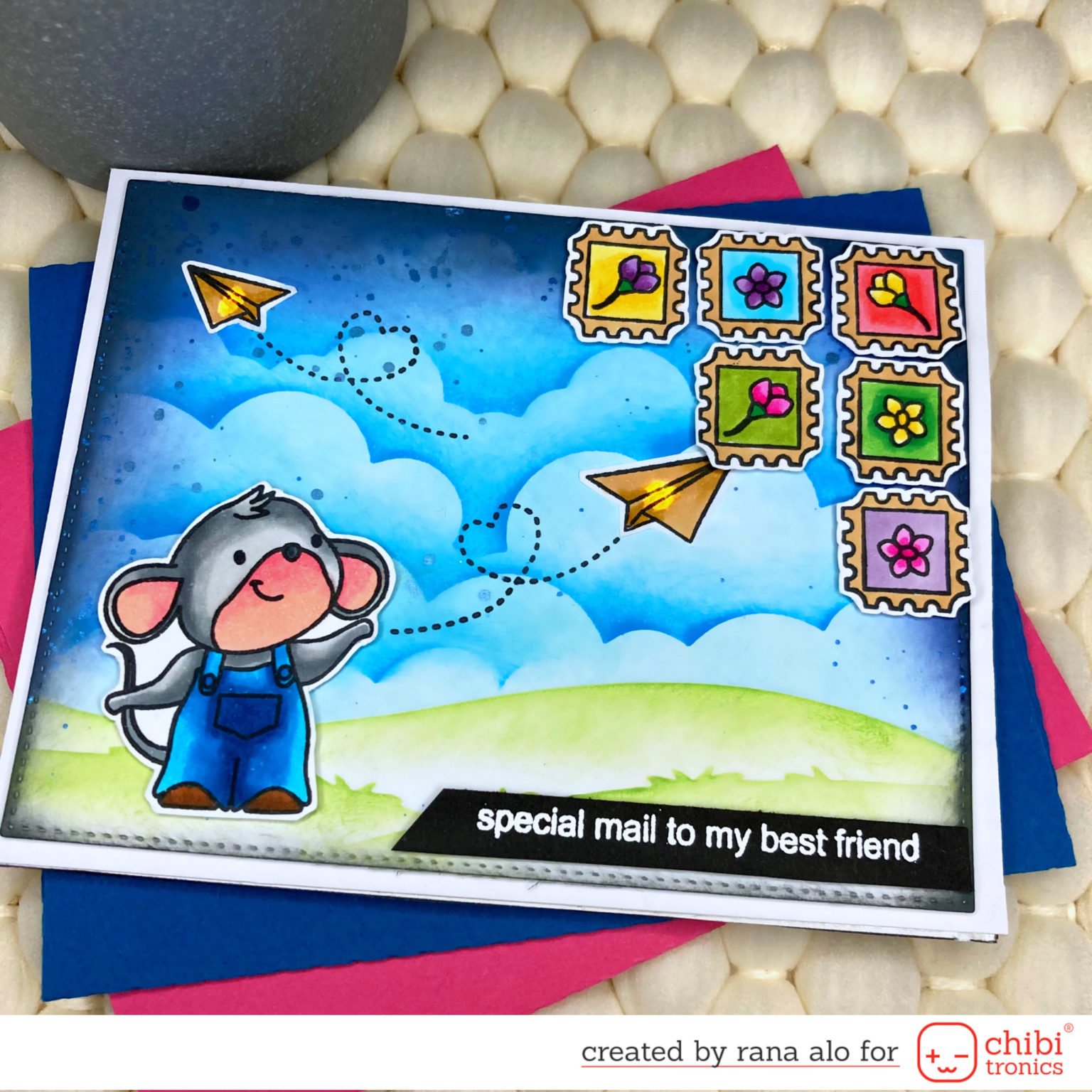 Happy mail light up card with Magengo Designs | Chibitronics