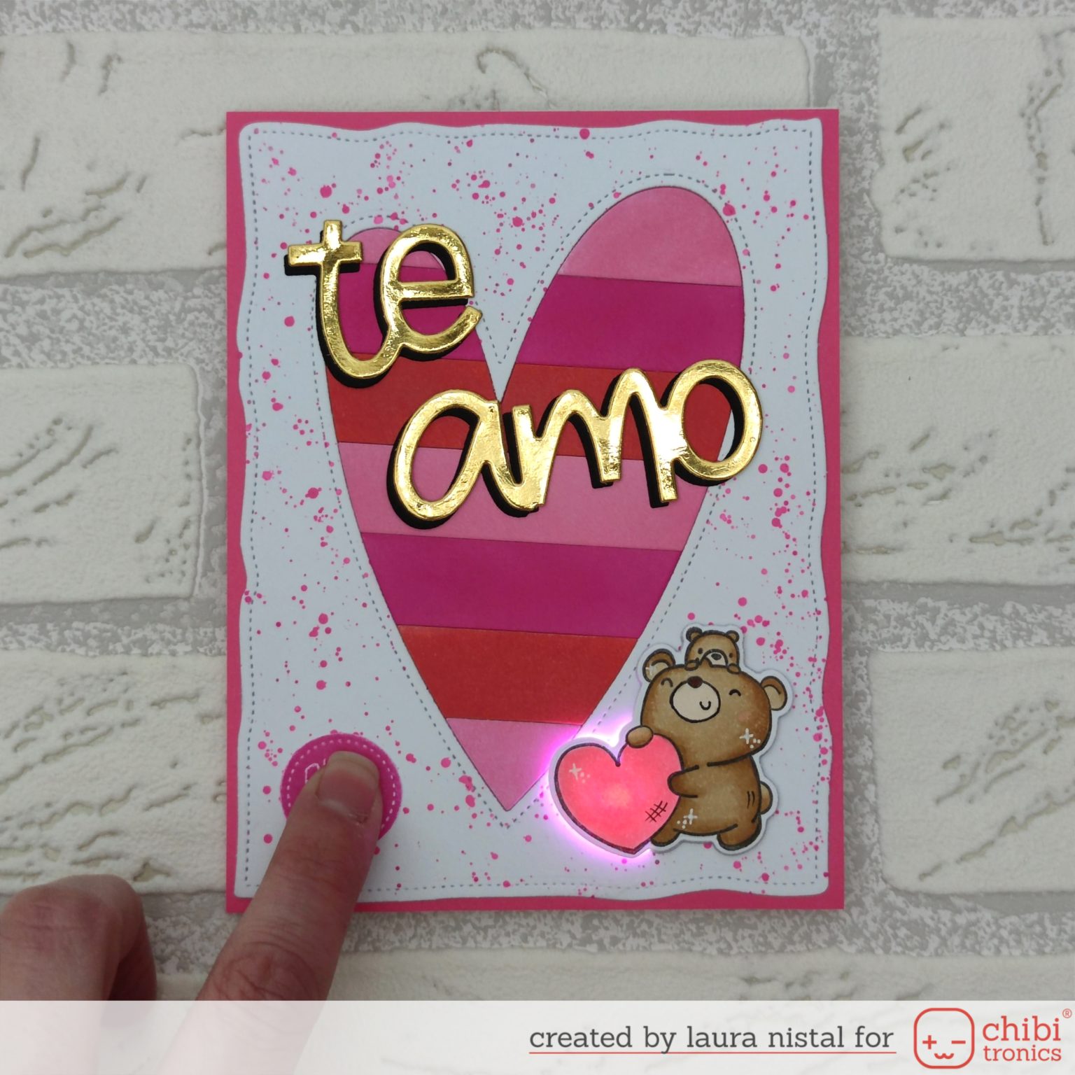 San Valentine’s card with Chibitronics LED Stickers | Chibitronics