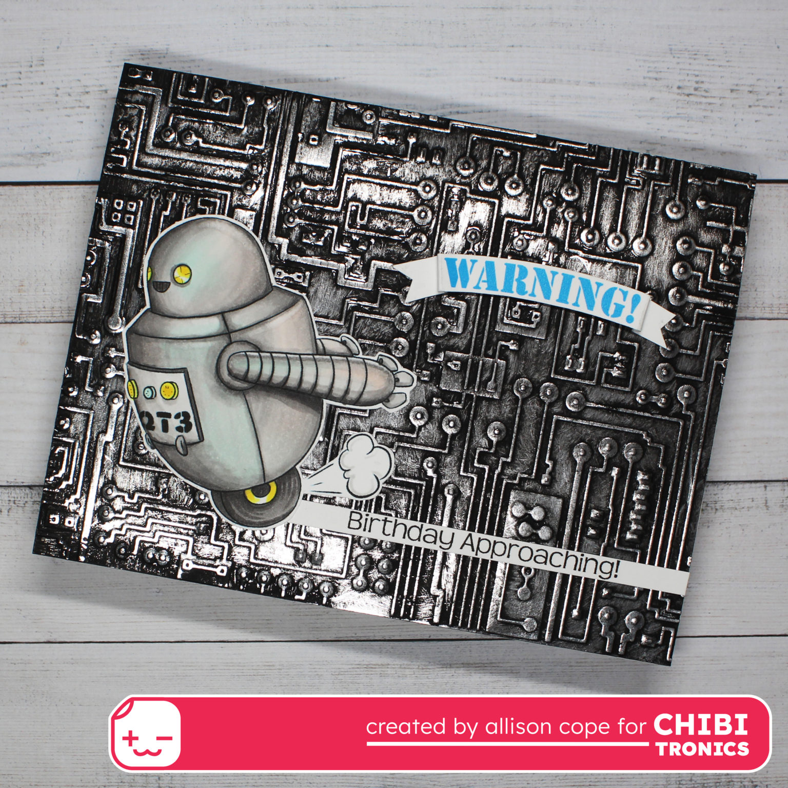 Blinking Robot Birthday featuring the Blink Craft Effects Sticker ...