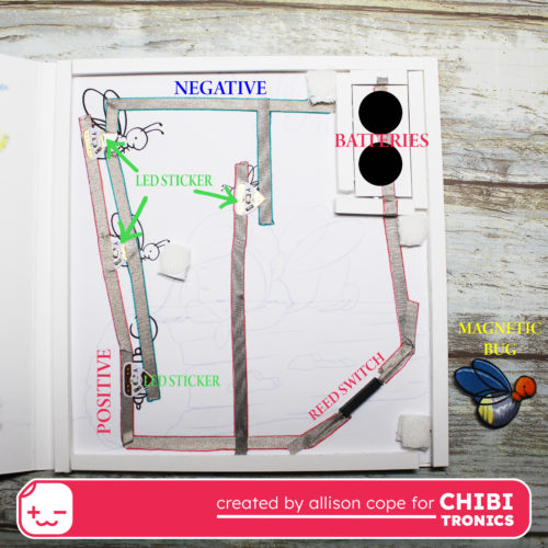 Light Up Fireflies using the Chibitronics Reed Switch | Chibitronics