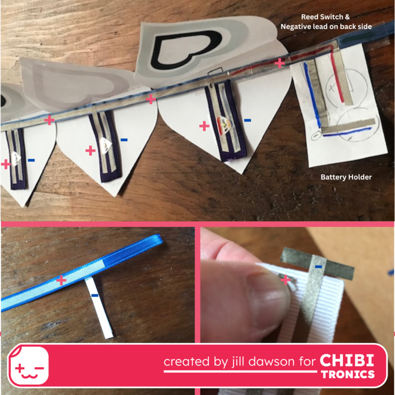 How to Add a Reed Switch (Magnet On) to Glowing Garland | Chibitronics