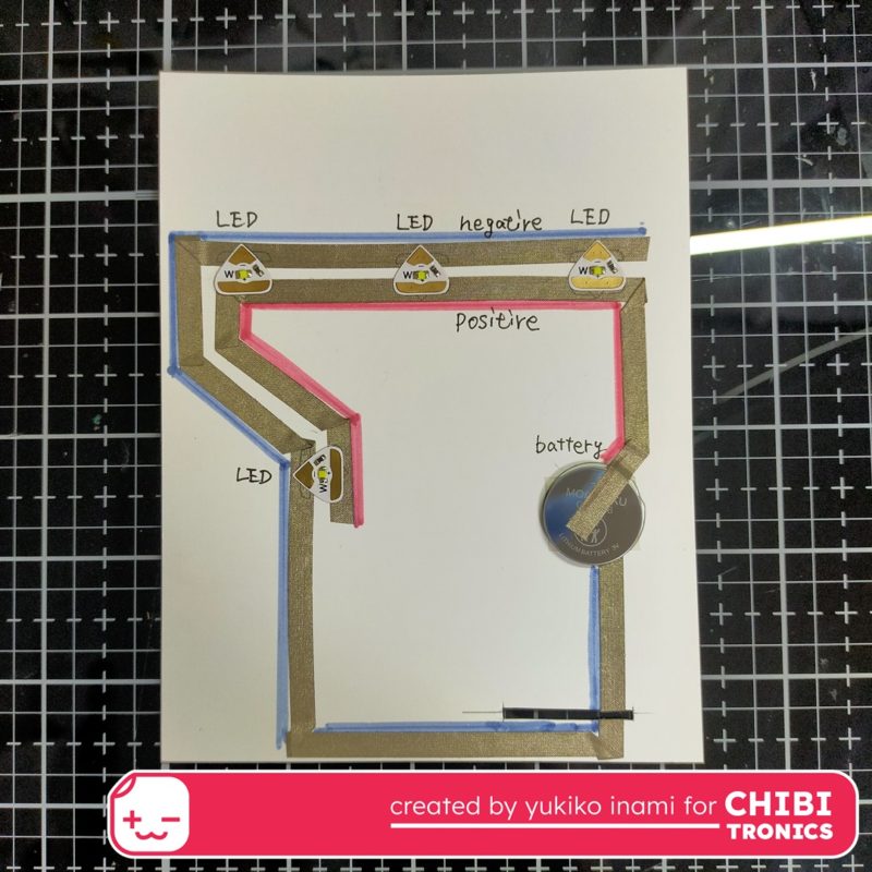 Pop-Up Shop Card with LED sticker lights | Chibitronics