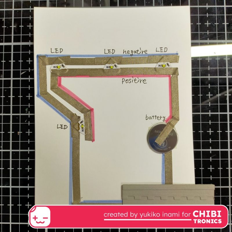 Pop-Up Shop Card with LED sticker lights | Chibitronics