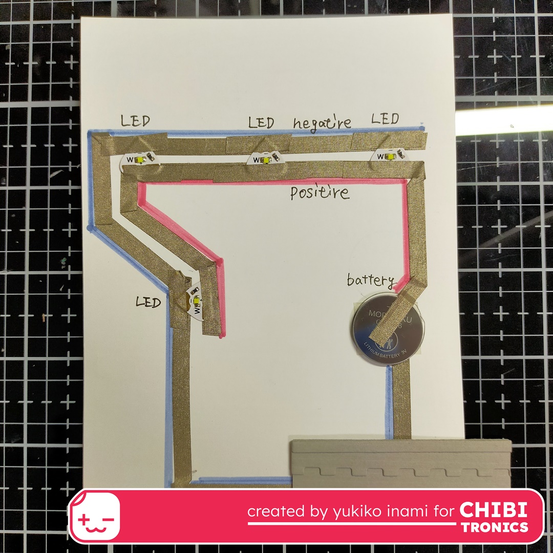 Pop-Up Shop Card with LED sticker lights | Chibitronics