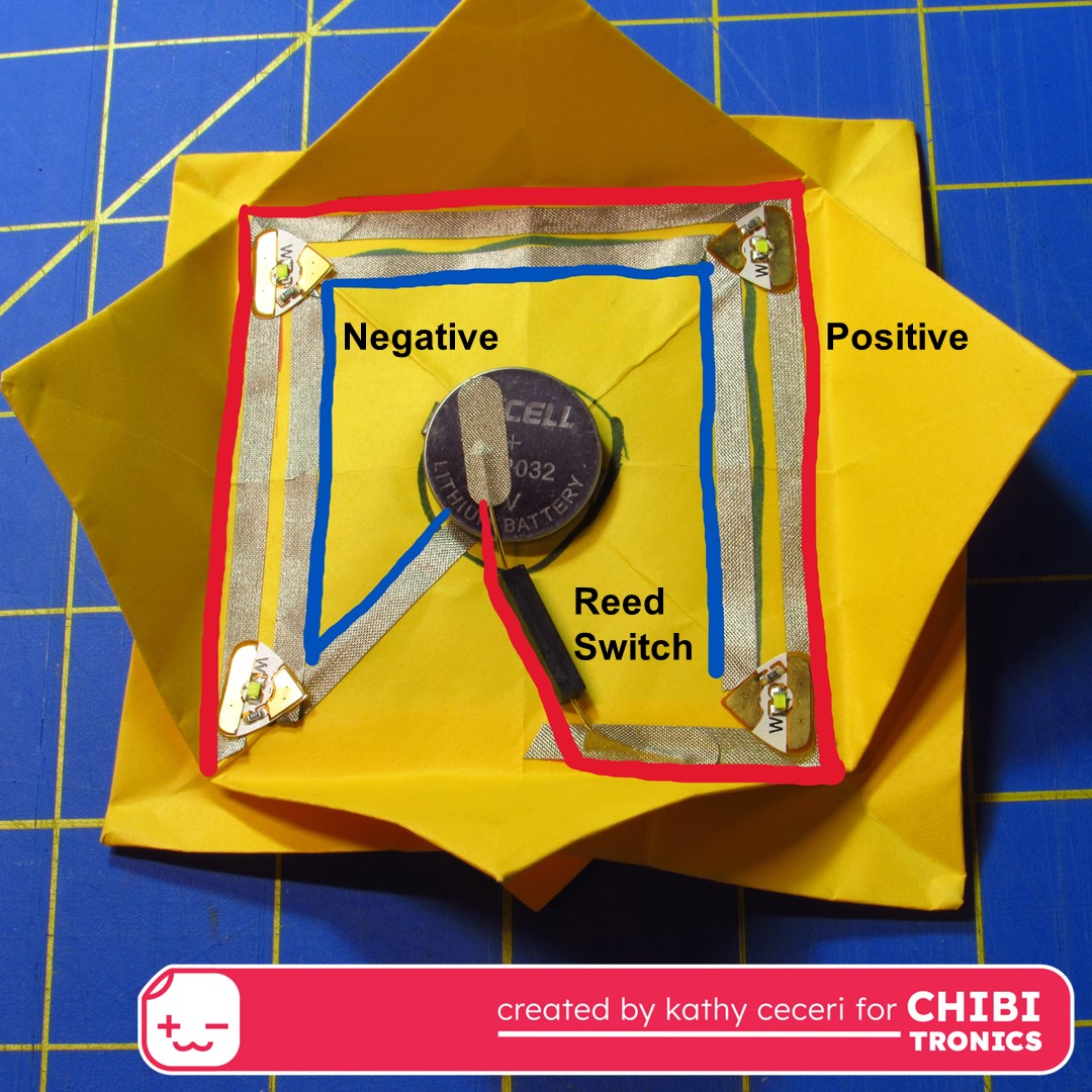 Light Up an Origami Lotus with Chibitronics LED Circuit Stickers and a Magnet-On Reed Switch ...