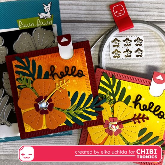 How to make light up hibiscus card. | Chibitronics