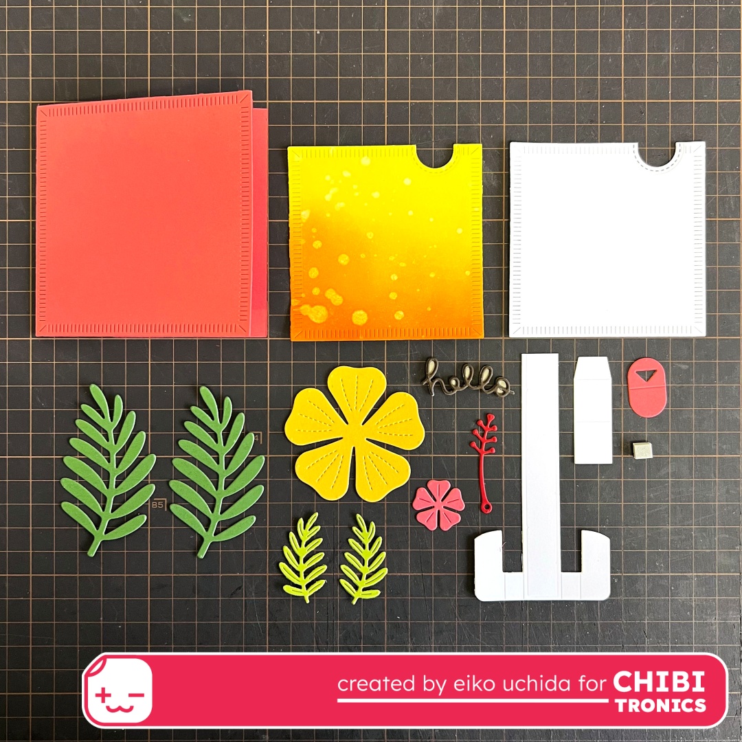 How to make light up hibiscus card. | Chibitronics