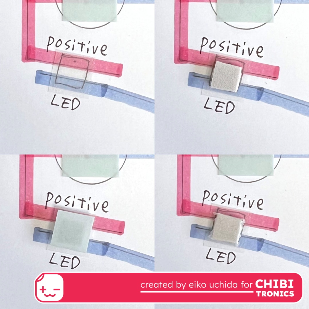 How to make light up hibiscus card. | Chibitronics