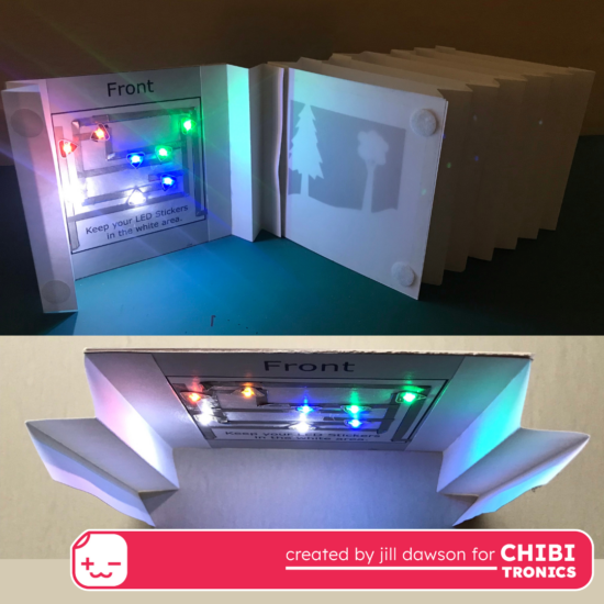 Tilt Sensing Illuminated Tunnel Book (with Chibitronics LEDs) | Chibitronics
