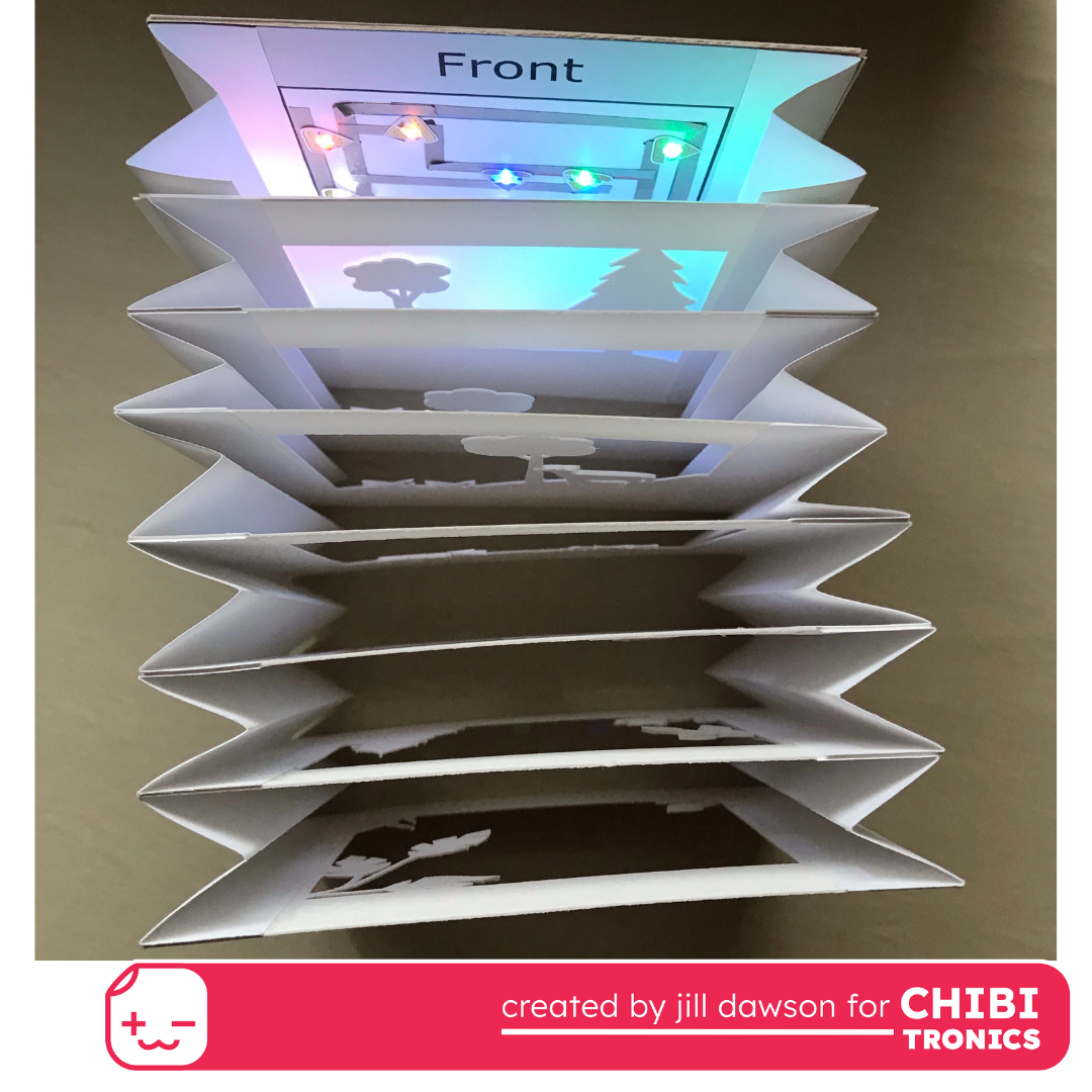 Tilt Sensing Illuminated Tunnel Book (with Chibitronics LEDs) | Chibitronics