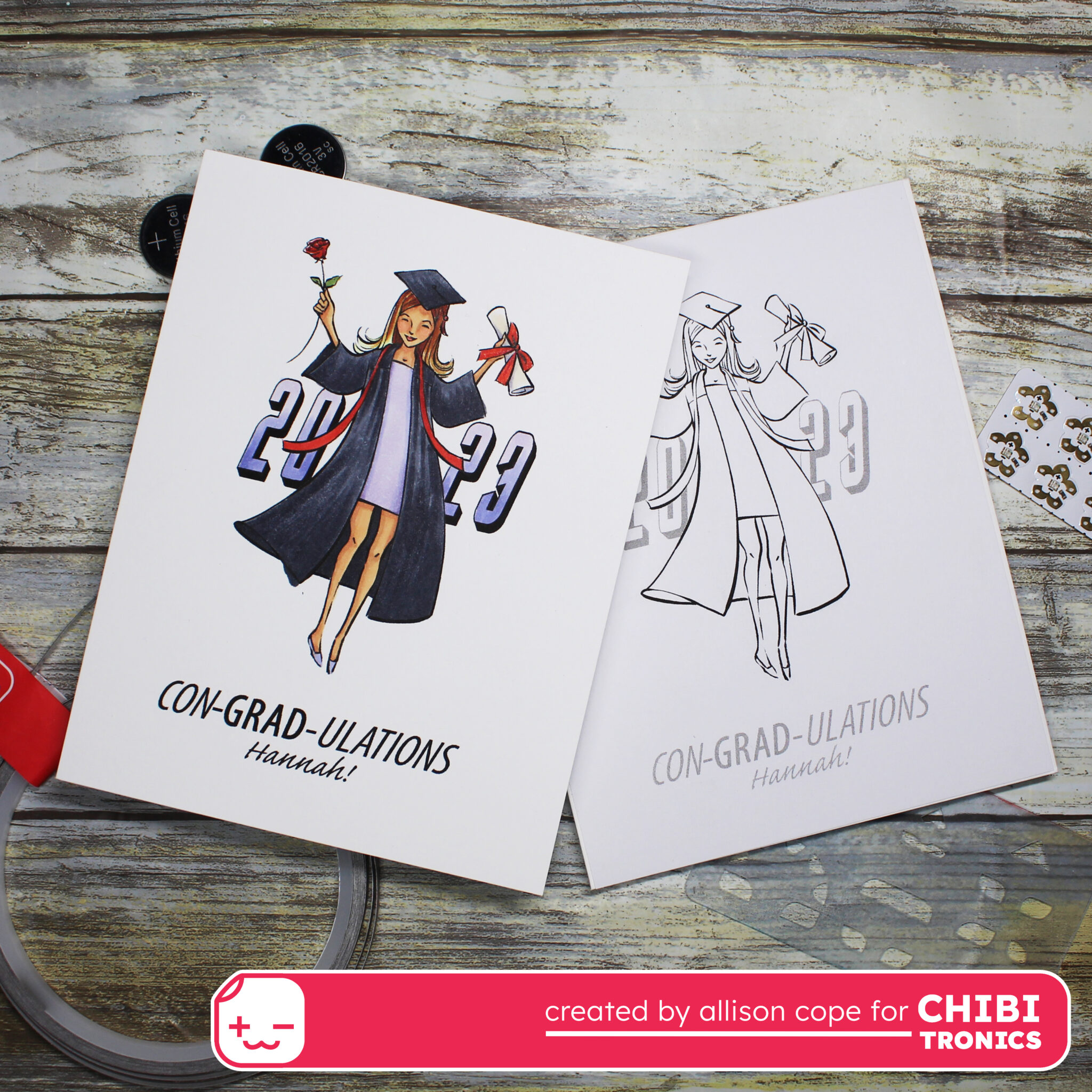 Rainbow Grad Celebration Card Featuring the Plumeria Animating Rainbow ...