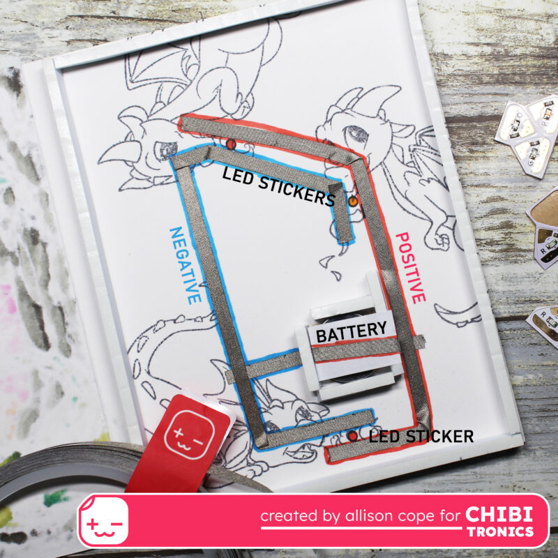 Fire Breathing Dragons Featuring LED Light Stickers | Chibitronics