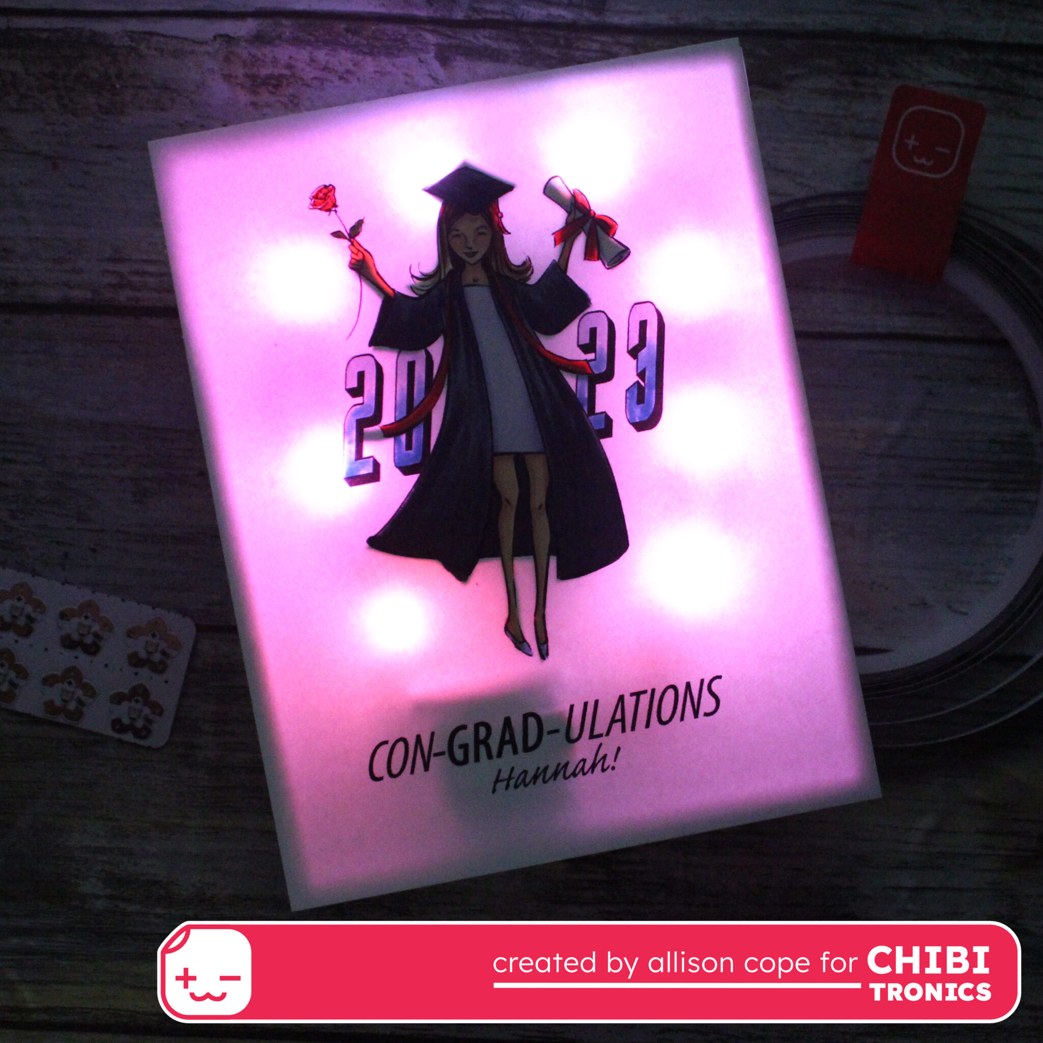 Rainbow Grad Celebration Card Featuring the Plumeria Animating Rainbow ...