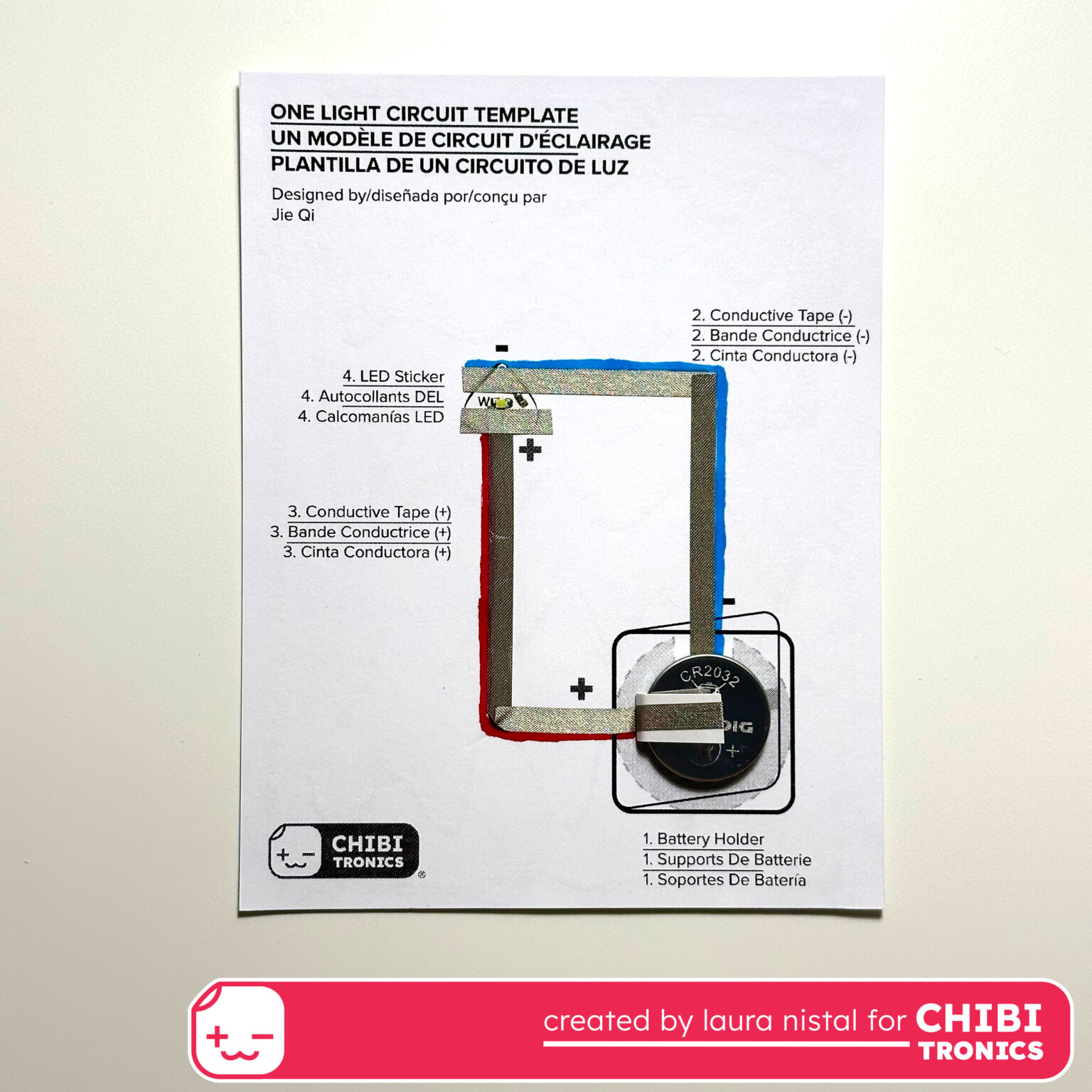 Take care with Chibitronics LED Stickers | Chibitronics