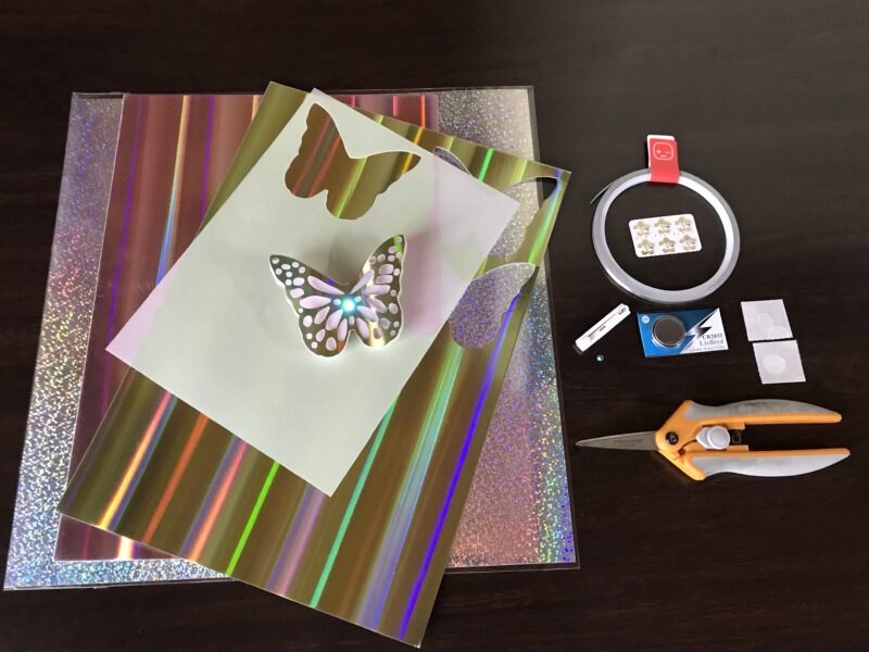 Rainbow Fading Butterfly Pin | Chibitronics