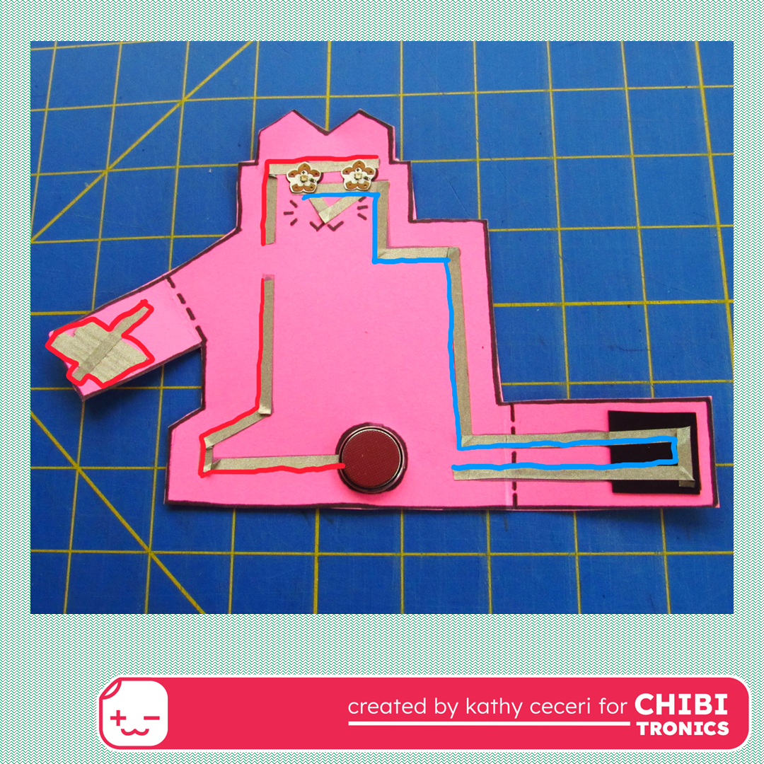 RoboKitty Fridge Magnet with Chibitronics Color-Changing LEDs ...