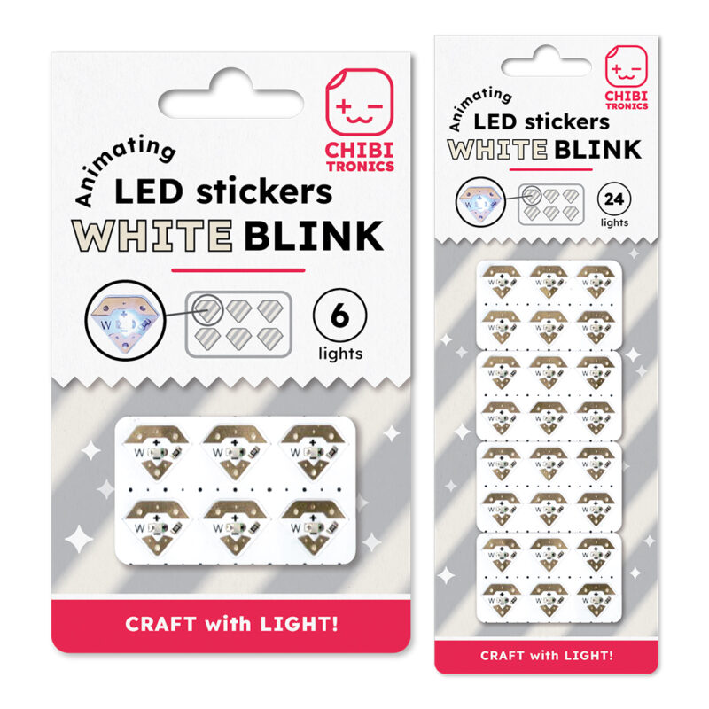 White Blink Animating LEDs | Chibitronics