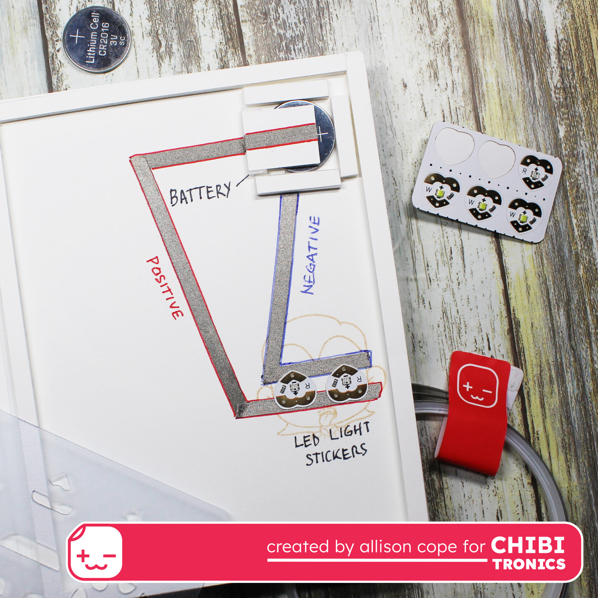 Fiery Vampire Eyes Featuring Animating Light Stickers | Chibitronics