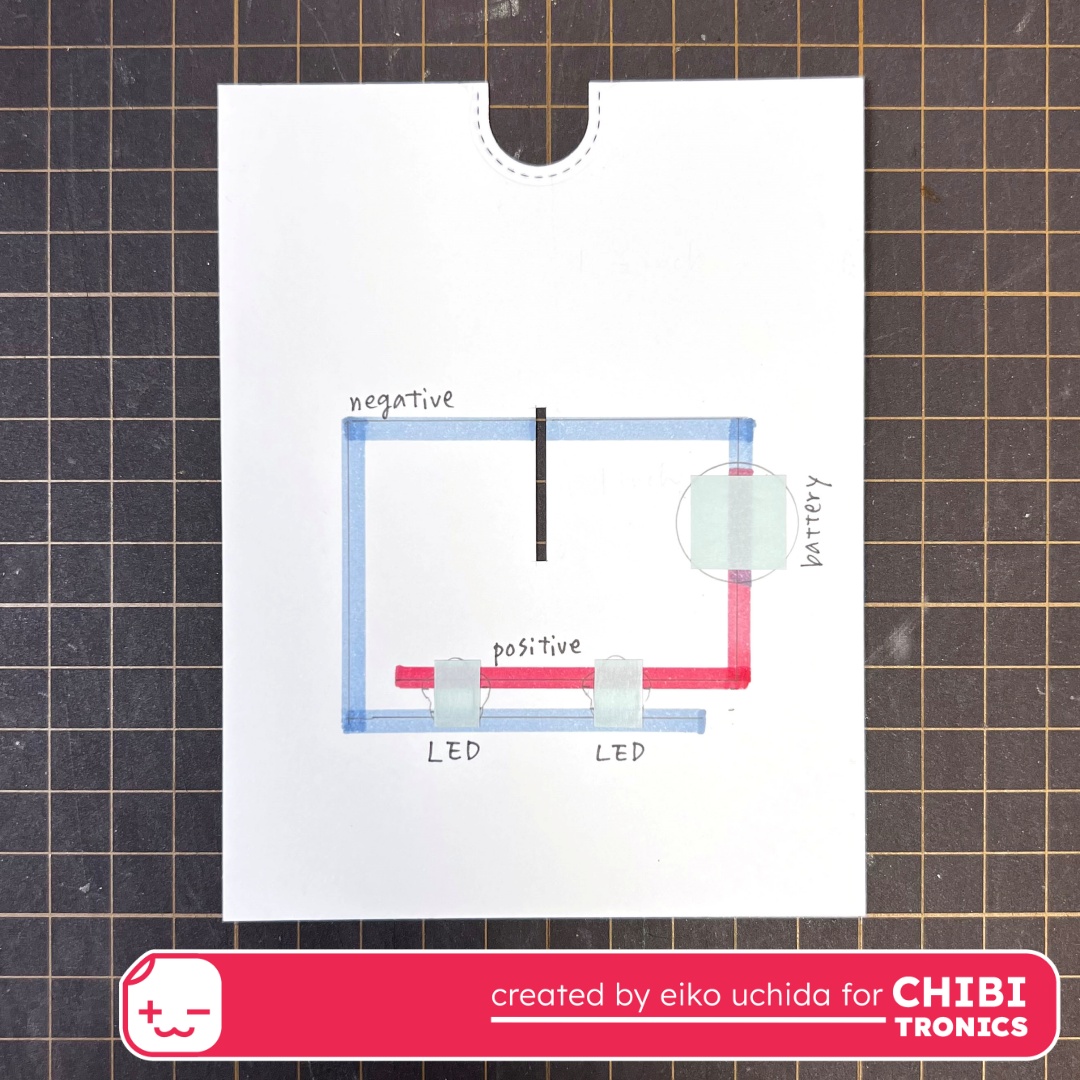 How to make light up new home card with animating LED. | Chibitronics