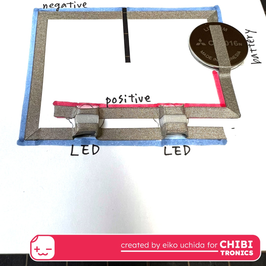 How to make light up new home card with animating LED. | Chibitronics