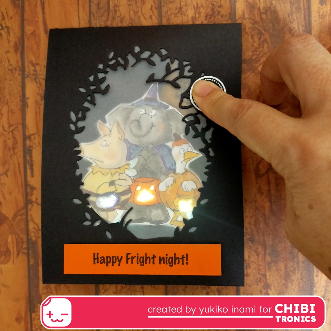 Happy halloween bam box pop-up card | Chibitronics