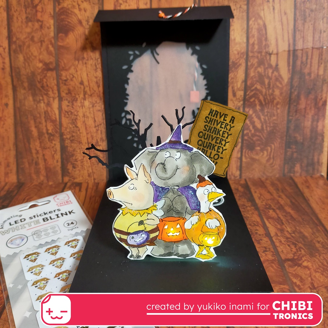 Happy halloween bam box pop-up card | Chibitronics