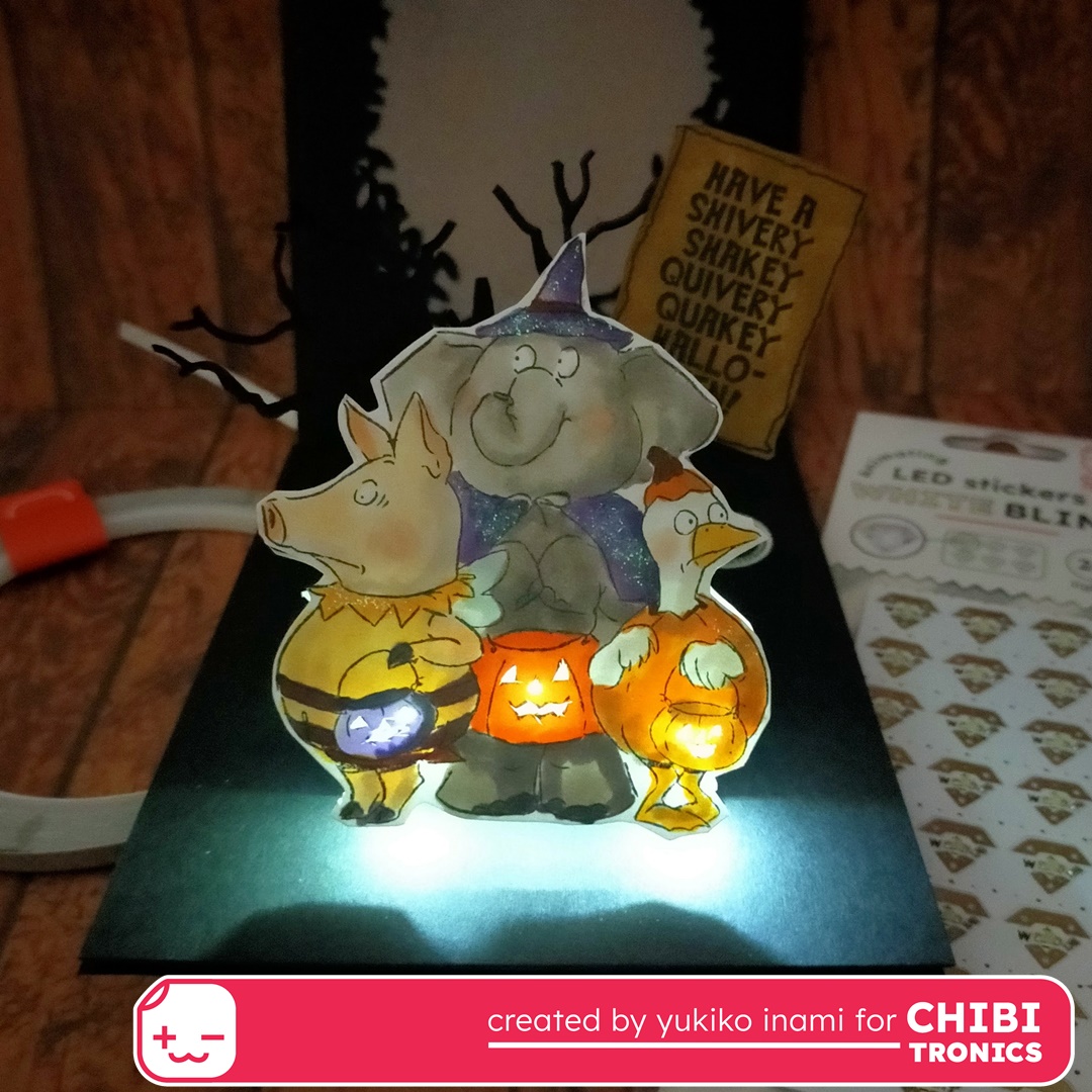 Happy halloween bam box pop-up card | Chibitronics