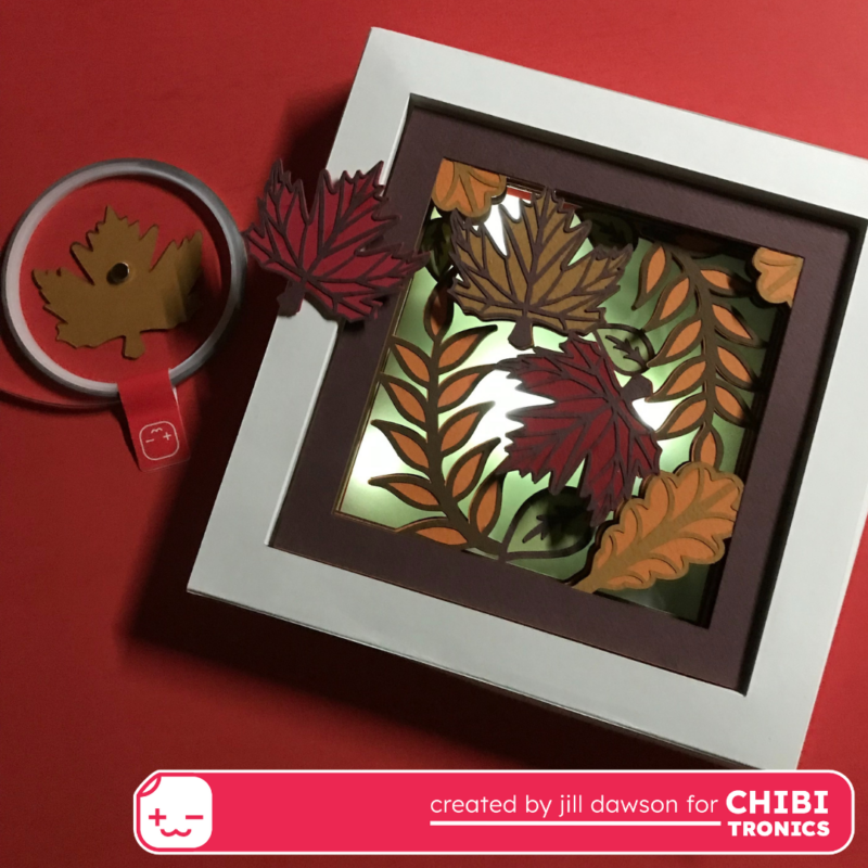 Autumn Leaf Shadow Box Featuring Chibitronics LEDs & Bearly Art ...