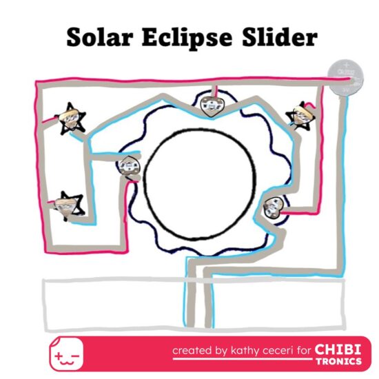 Solar Eclipse Slider with Chibitronics Animating LEDs | Chibitronics