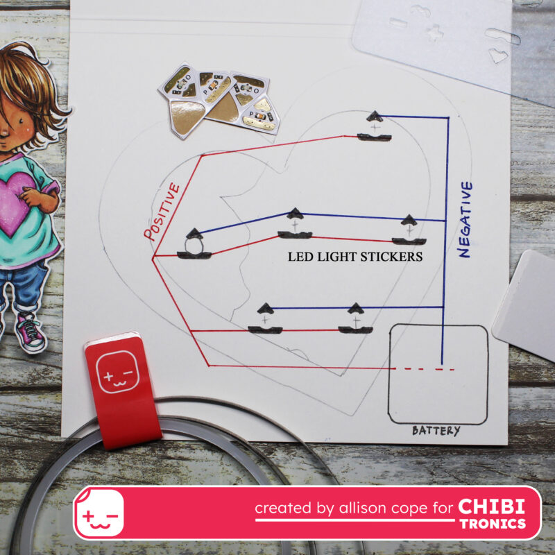 Glowing Hearts Card Featuring the Animating Rainbow Fade & Pink LED ...