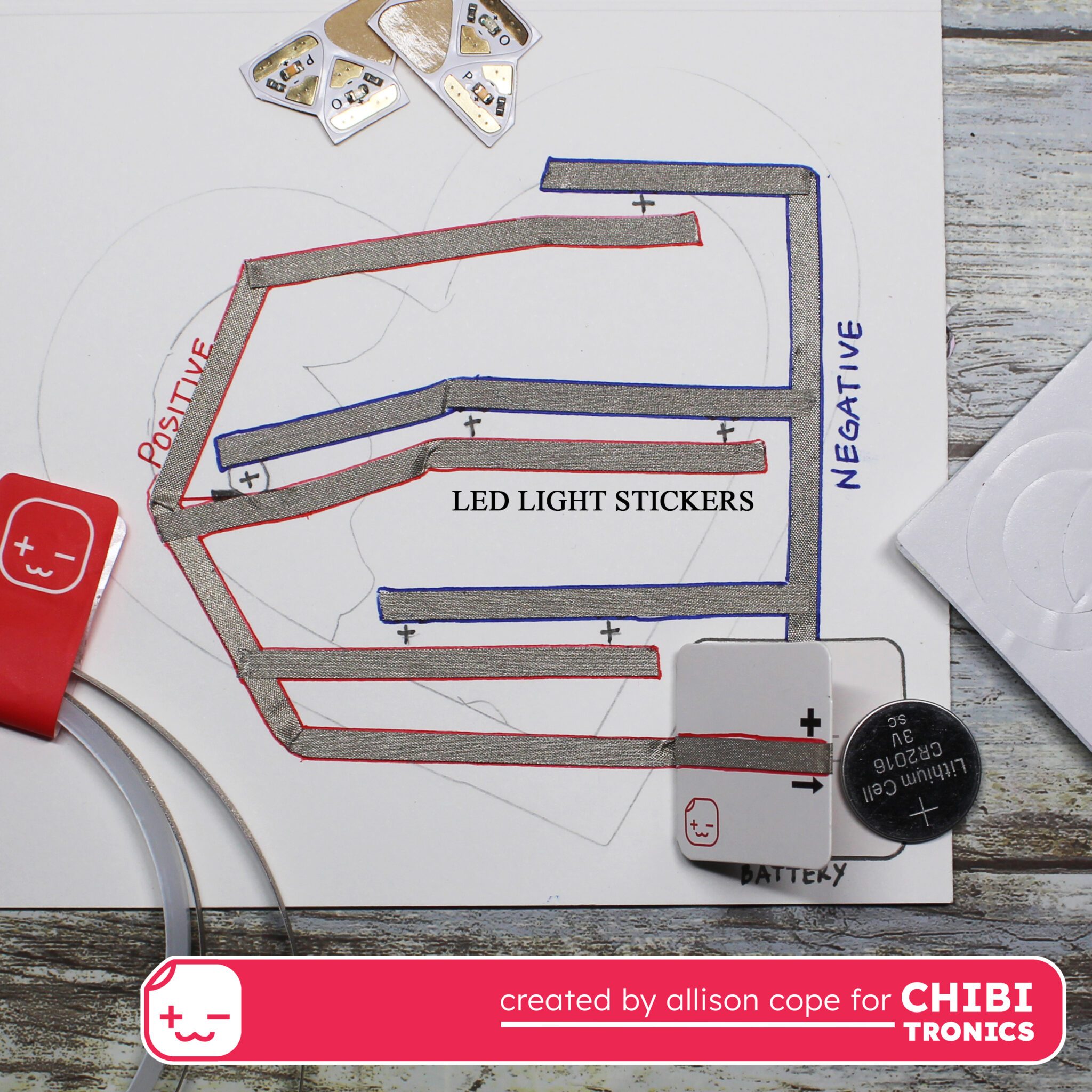 Glowing Hearts Card Featuring the Animating Rainbow Fade & Pink LED ...