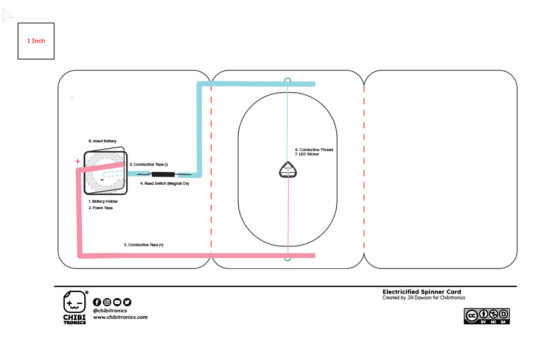 Electrified Spinner Card | Chibitronics