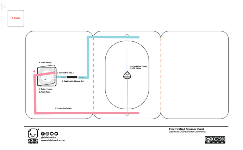 Electrified Spinner Card | Chibitronics