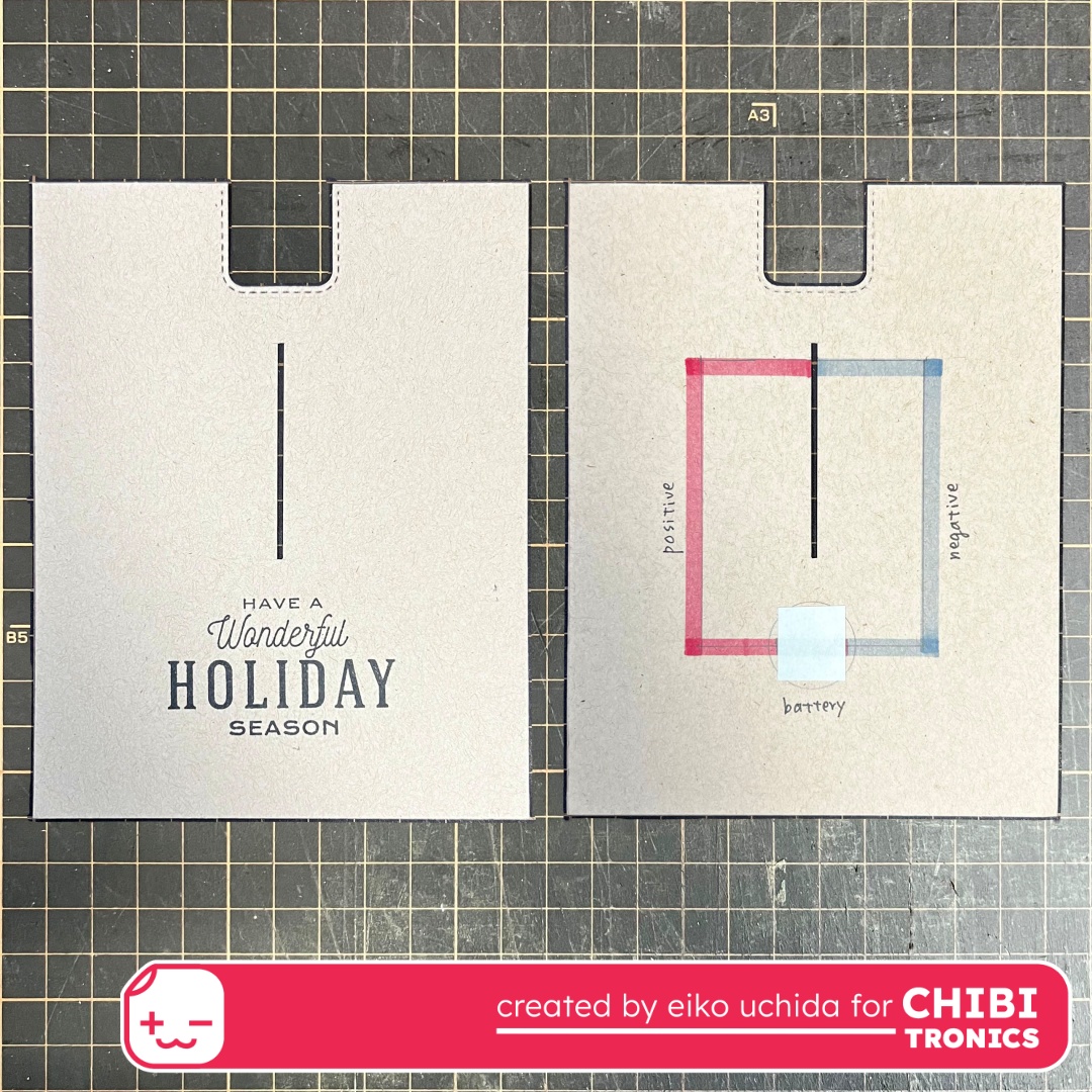 How to make light up Christmas candle card. | Chibitronics