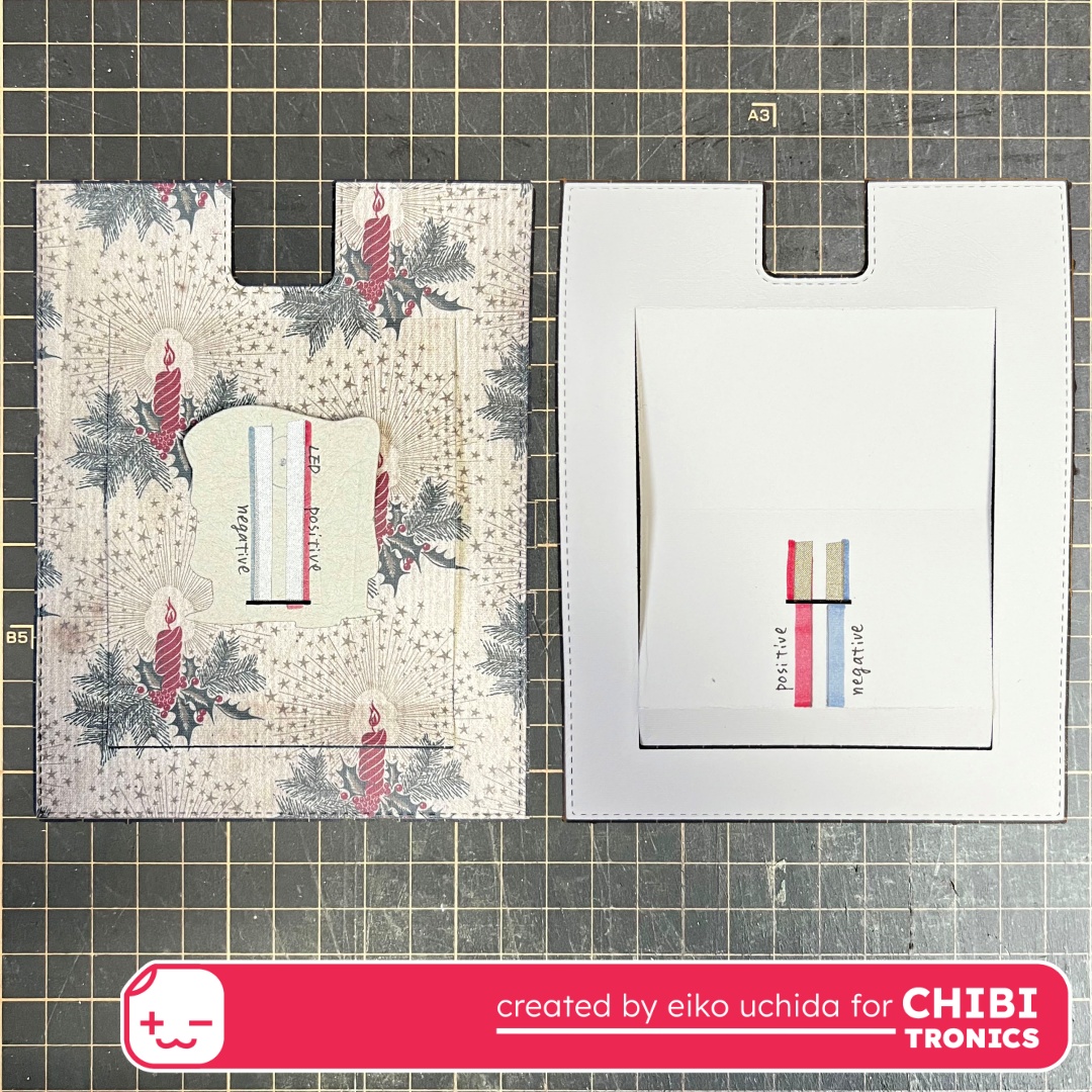 How to make light up Christmas candle card. | Chibitronics