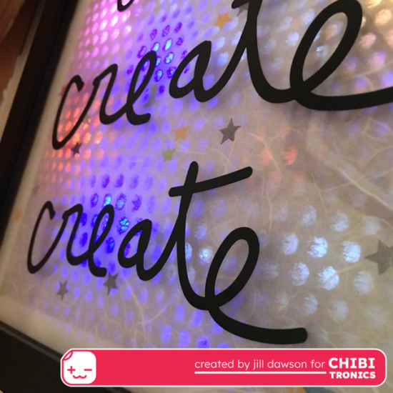 Illuminate a Box Frame with a Chibi Chip | Chibitronics