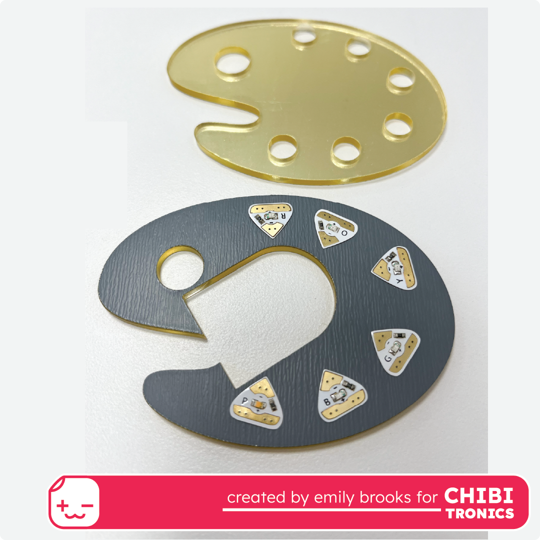 Light-Up Artist Palette Magnet featuring Chibitronics LED Stickers ...