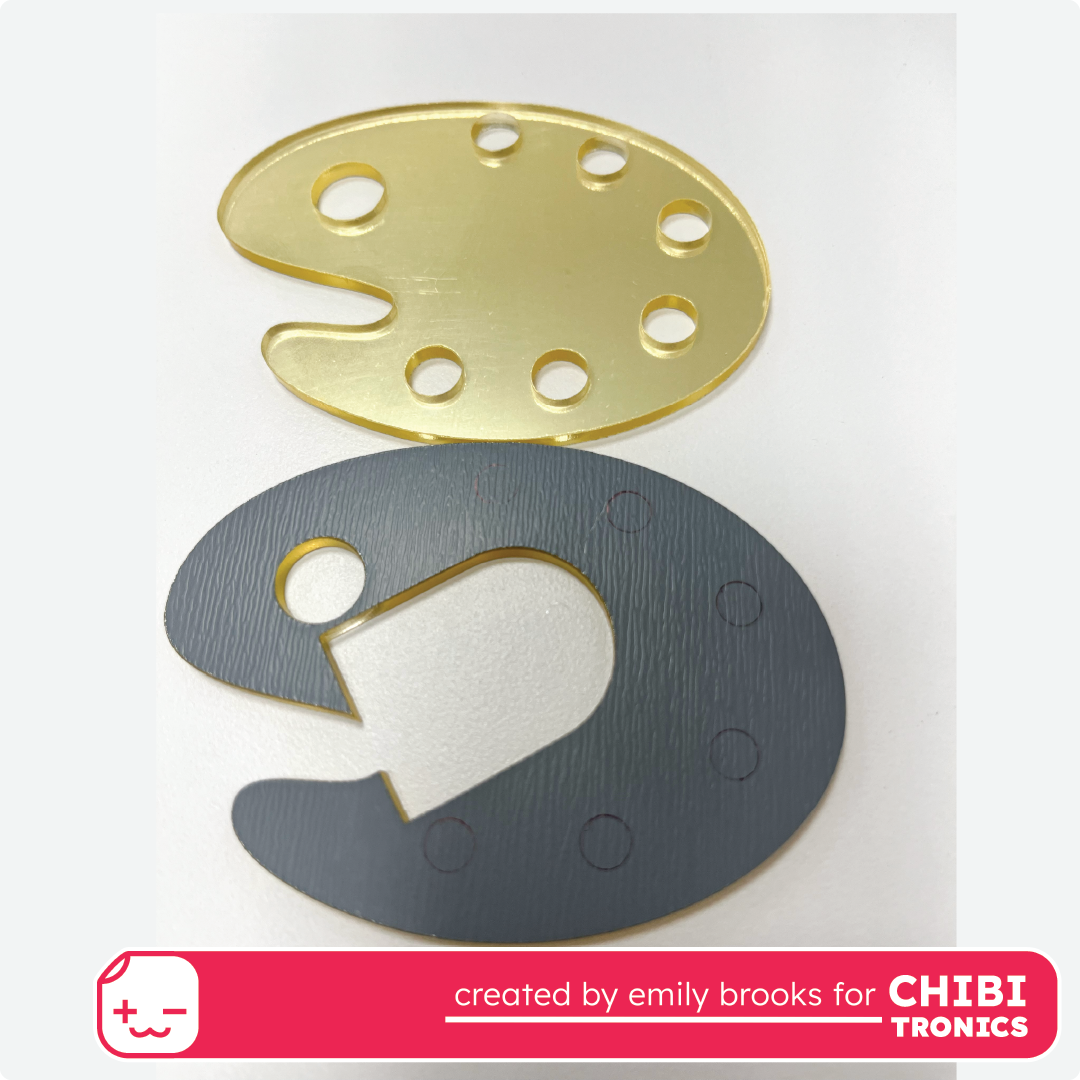 Light-Up Artist Palette Magnet featuring Chibitronics LED Stickers ...
