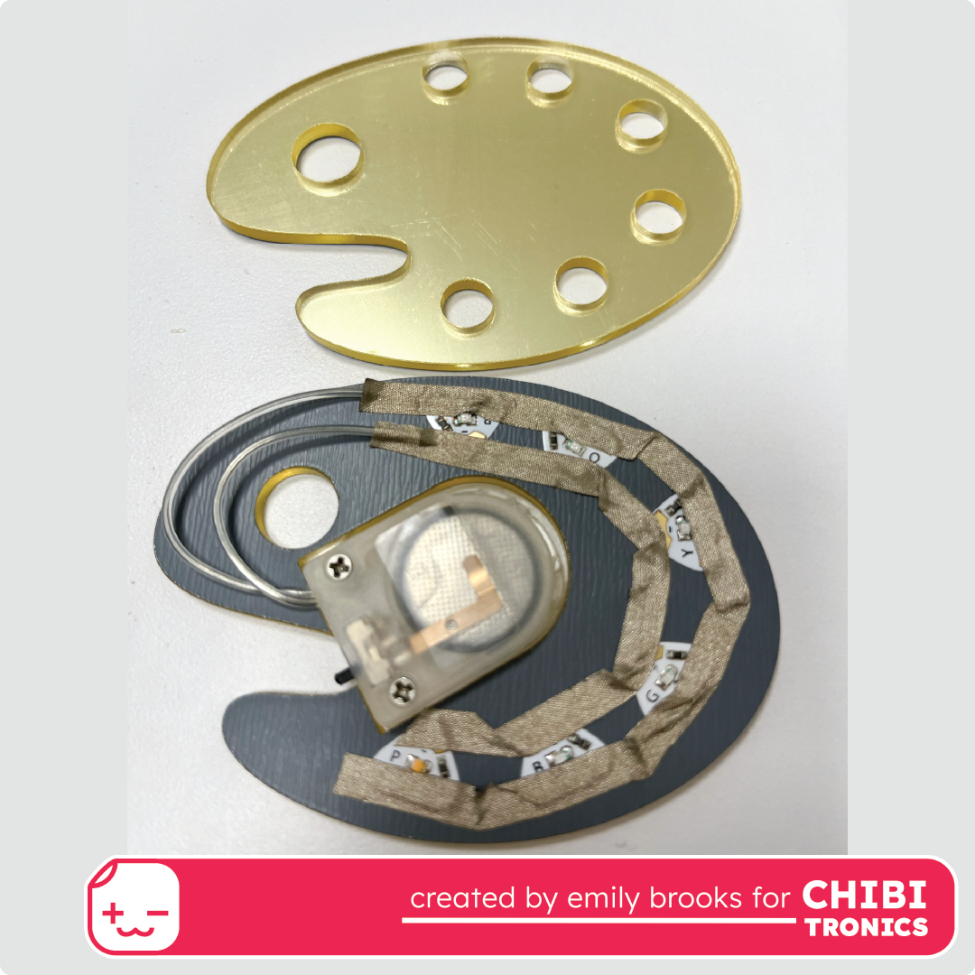 Light-Up Artist Palette Magnet featuring Chibitronics LED Stickers ...