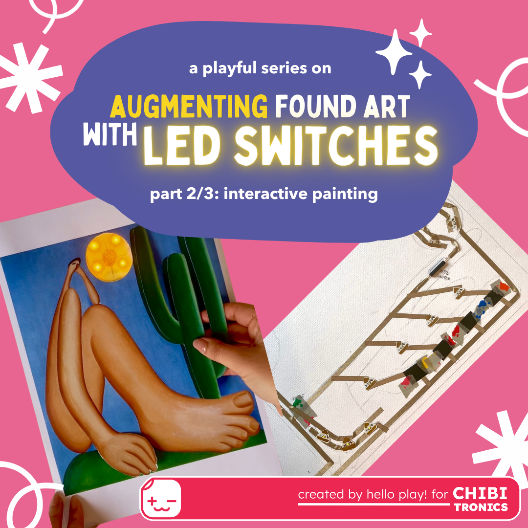 A Playful Series on Augmenting Found Art with LED Switches | Chibitronics